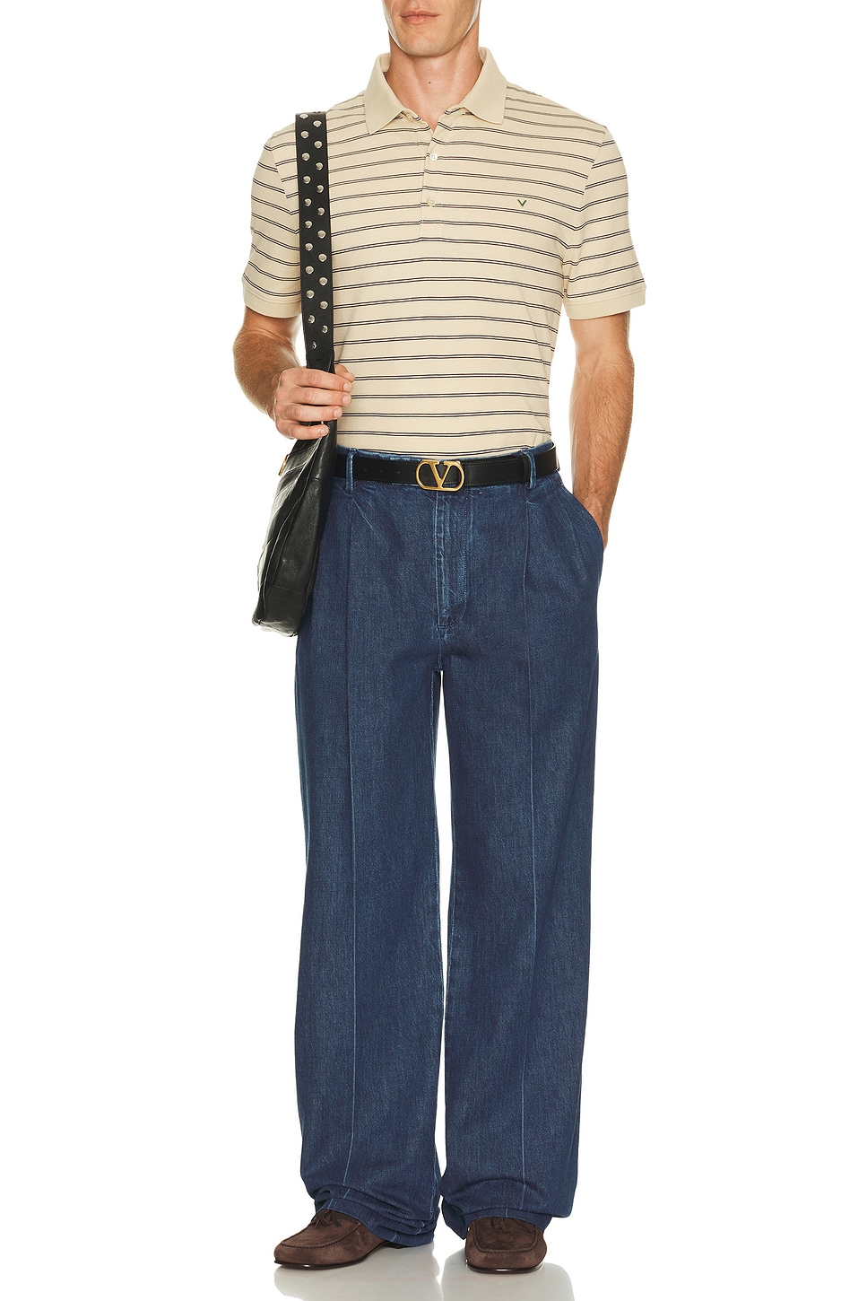VALENTINO Valentino Pleated Denim Jeans